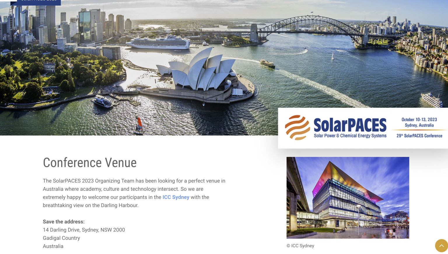 Venue and visa info SolarPACES Conference 2023 in Australia - SolarPACES