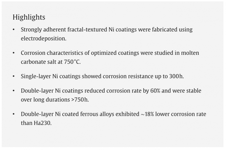 Fractal corrosion fix in Gen3 CSP by Ranga Pitchumani
